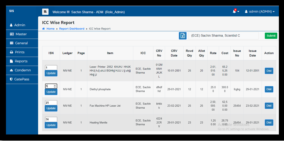 Stores Inventory System